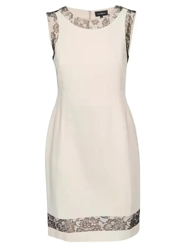 La Perla Lace-trimmed Shift Mini Dress - Pink