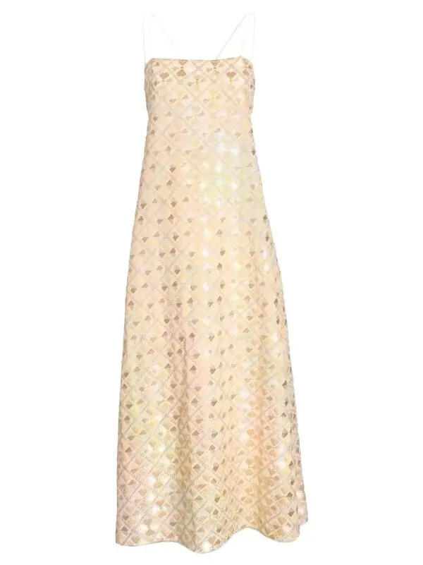 Greek Archaic Kori Lace-up Maxi Dress - Neutrals