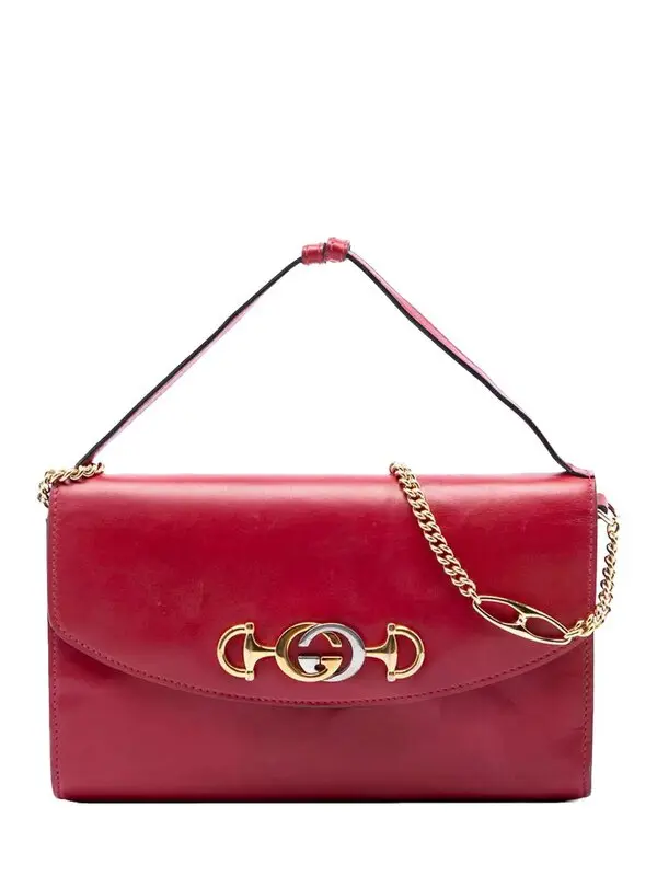 Gucci Small Leather Zumi Satchel - Red