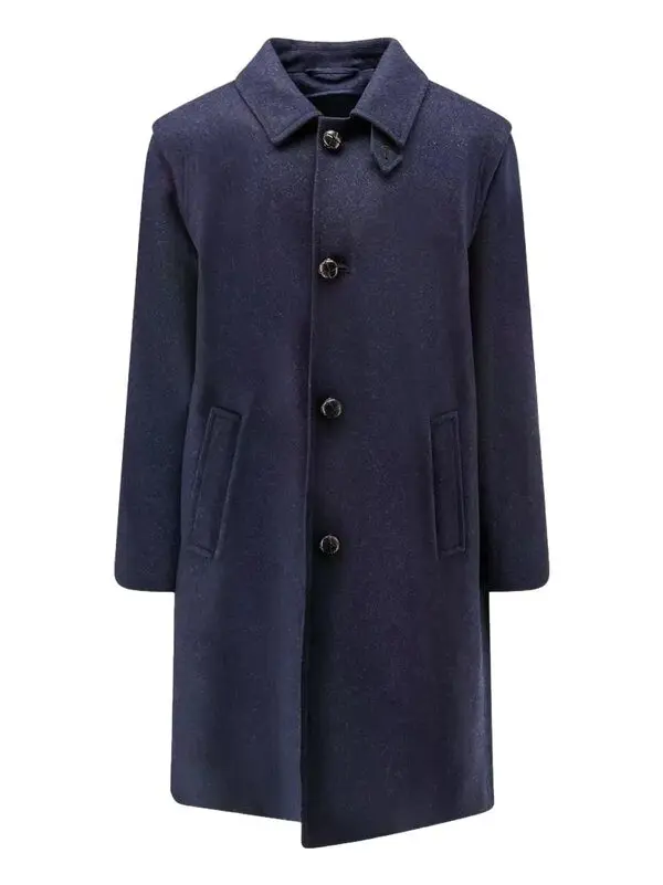 SCHNEIDERS Hubertus Loden Virgin-wool Coat - Blue