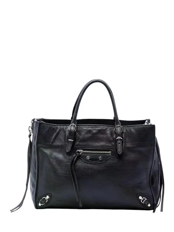 Balenciaga Papier A6 Zip Around Satchel - Black