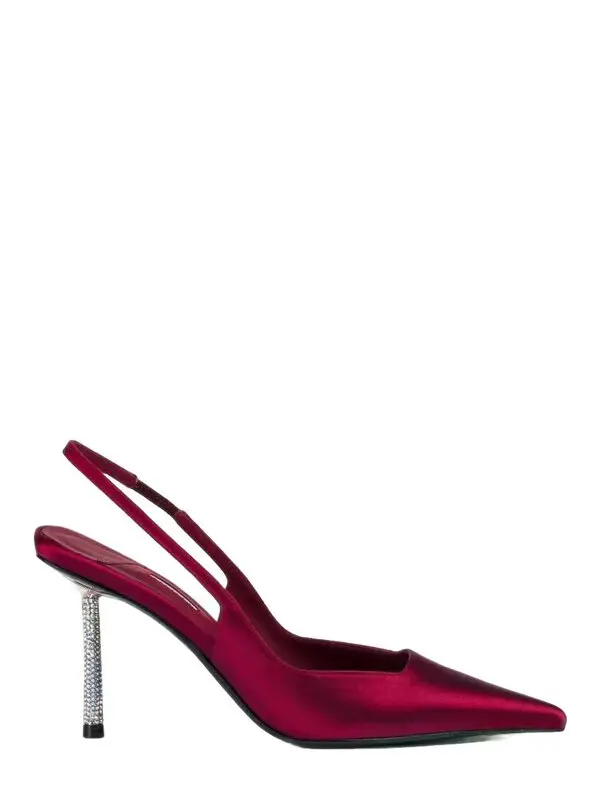 LE SILLA Amelia Crystal-embellished Slingback Pumps - Red