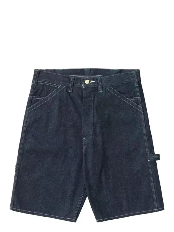 SUGAR CANE JEANS Contrast-stitch Carpenter Shorts - Blue