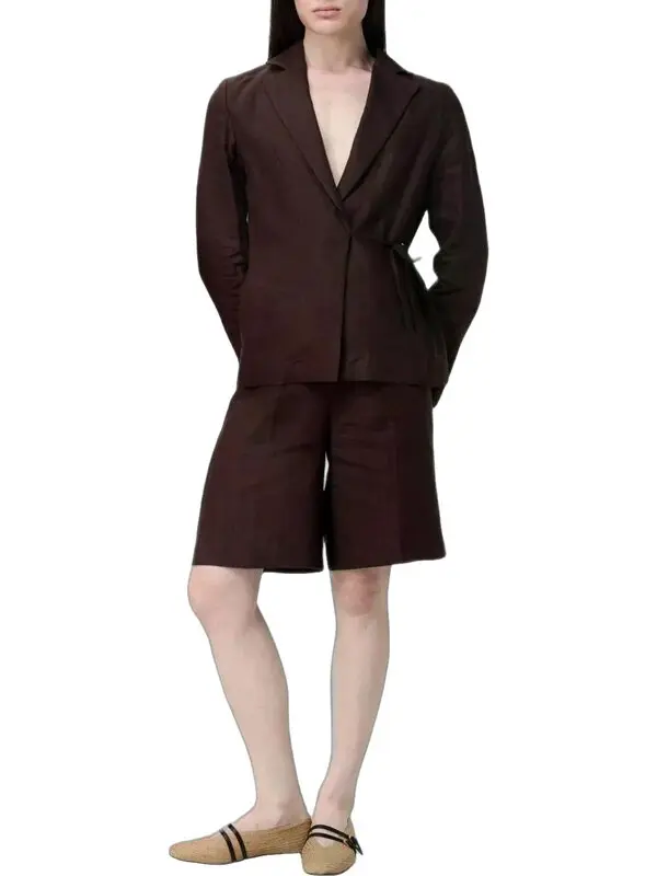 COLMAR Tie-fastening Linen Blazer - Brown