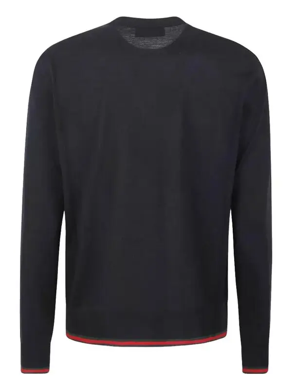Gucci Wool Knit Sweater With Web - Blue