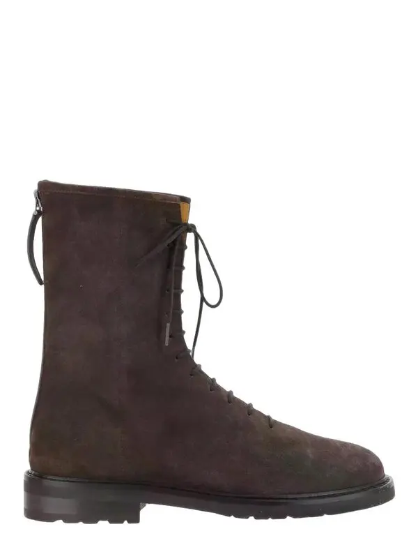 Legres Lace-up Suede Ankle Boots - Brown