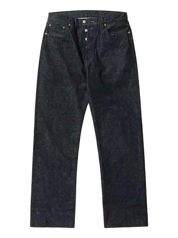 SUGAR CANE JEANS Selvedge-denim Straight-leg Jeans - Black