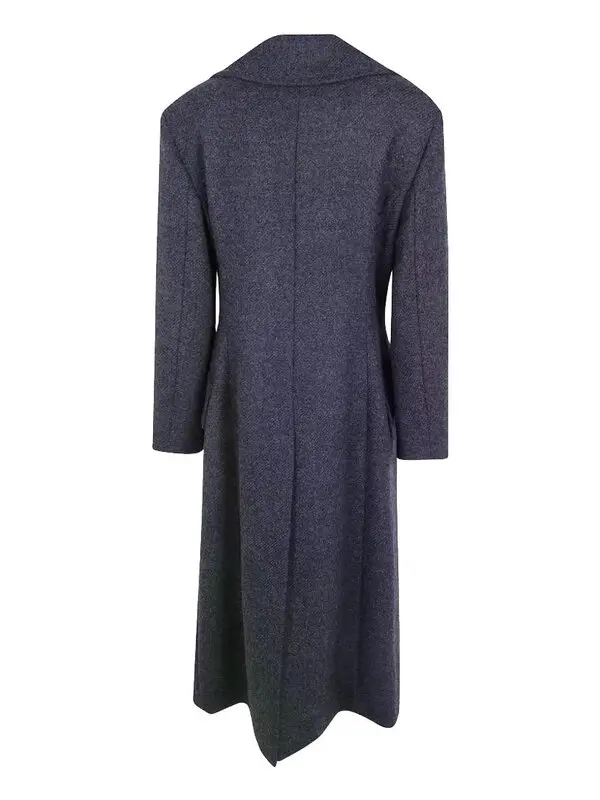 Mantū Double-breasted Notched-lapel Coat - Grey