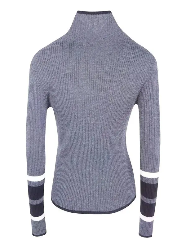 Mantū Ribbed Turtle-neck Sweater - Grey