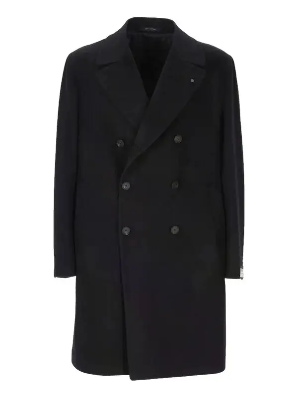 Tagliatore Double-breasted Peak-lapel Coat - Blue