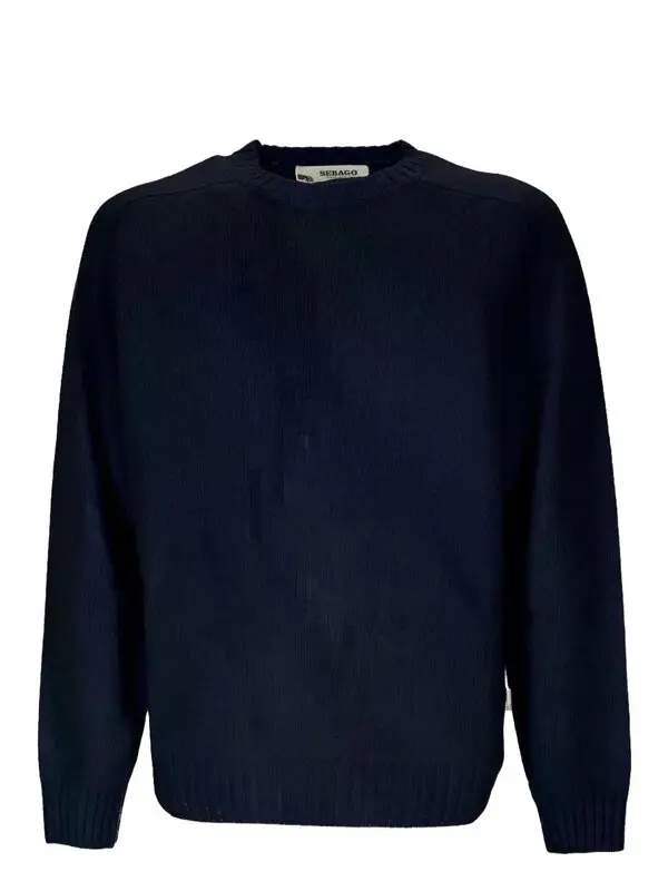 SEBAGO Gilead Crew-neck Wool Sweater - Blue
