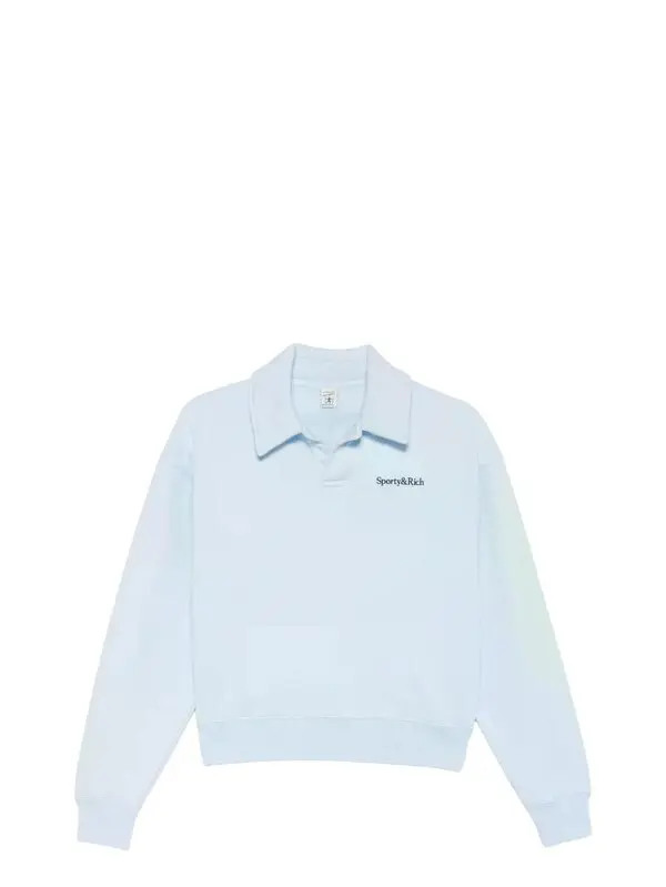 SPORTY & RICH Elfi Logo-print Sweater - Blue