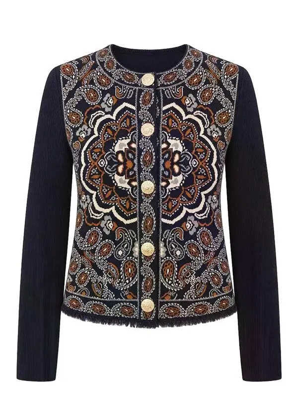 Cara Cara Alesia Bandana-print Jacket - Blue
