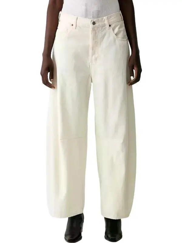 Scotch & Soda Logo-patch Wide Leg Jeans - White