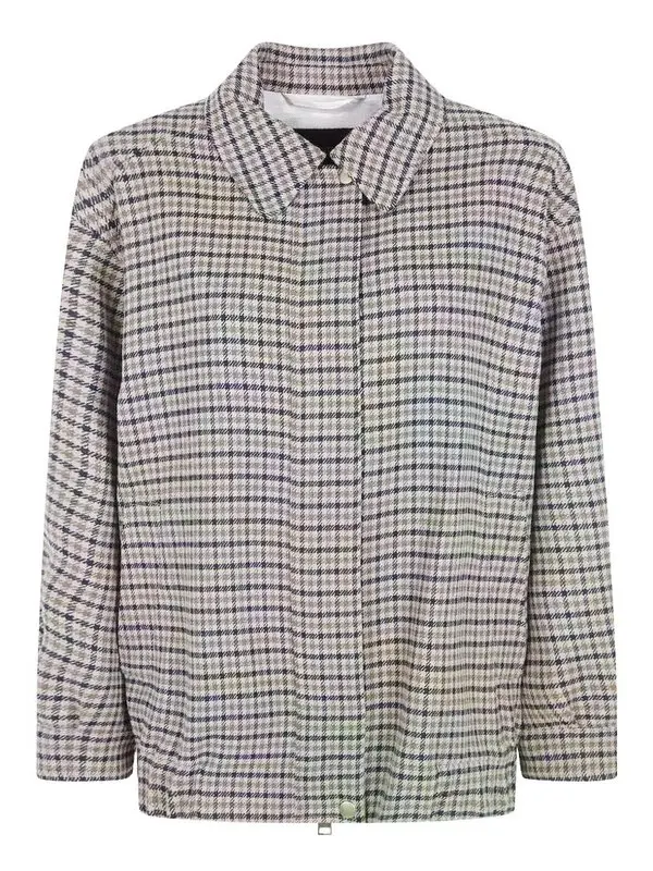 Seventy Houndstooth Wool Jacket - Neutrals