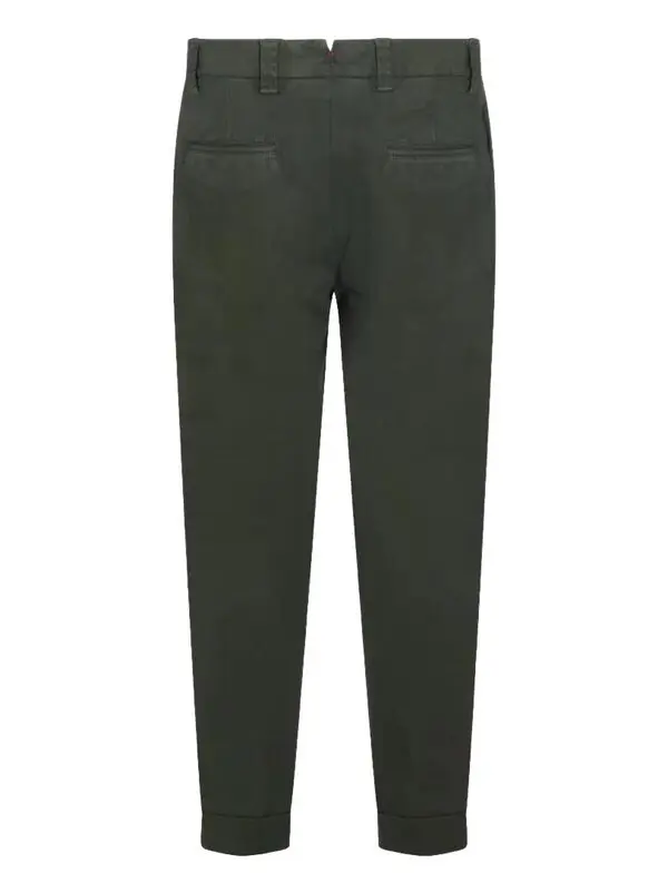 BERWICH Pleated Turn-up Trousers - Green