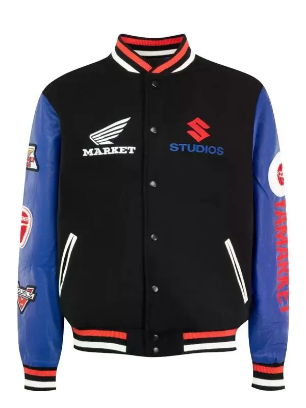 MARKET Sponsorship Varsity Jacket - Black