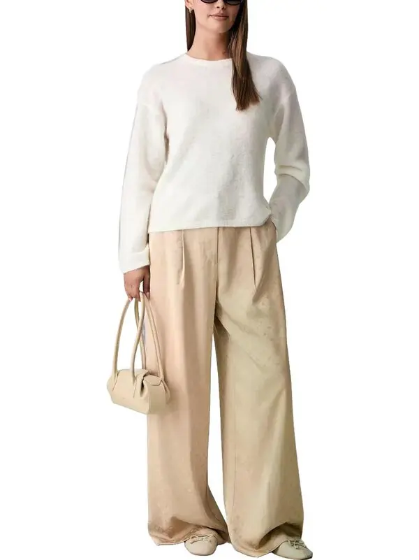 Scotch & Soda Eleni Jacquard Palazzo Pants - Neutrals