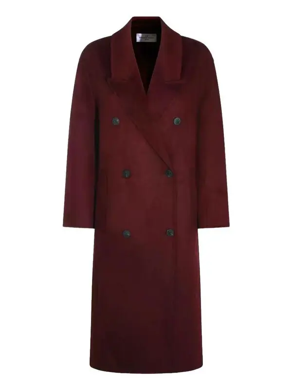 THE DYNAMIS STUDIO Double-breasted Wool Coat - Red