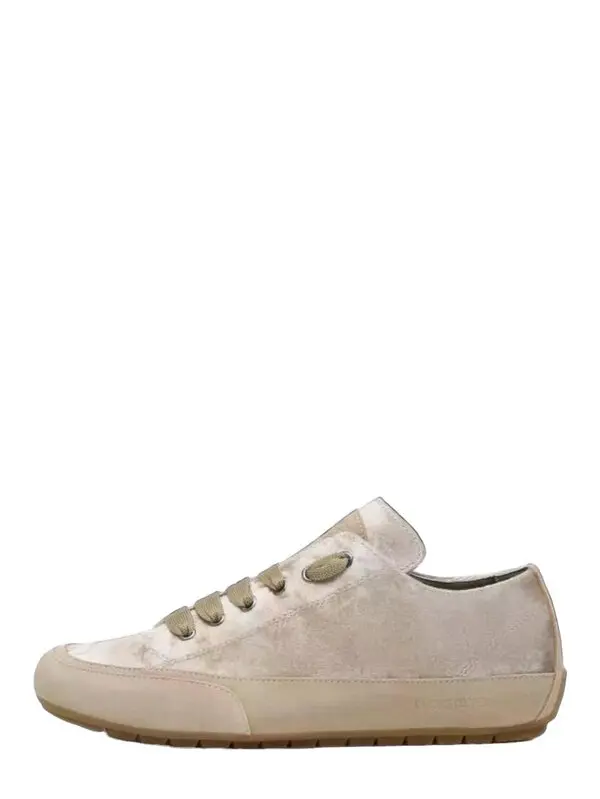 CANDICE COOPER Twist Velvet-effect Panelled Sneakers - Grey