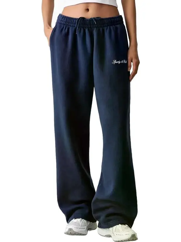 SPORTY & RICH Logo-embroidered Track Pants - Blue