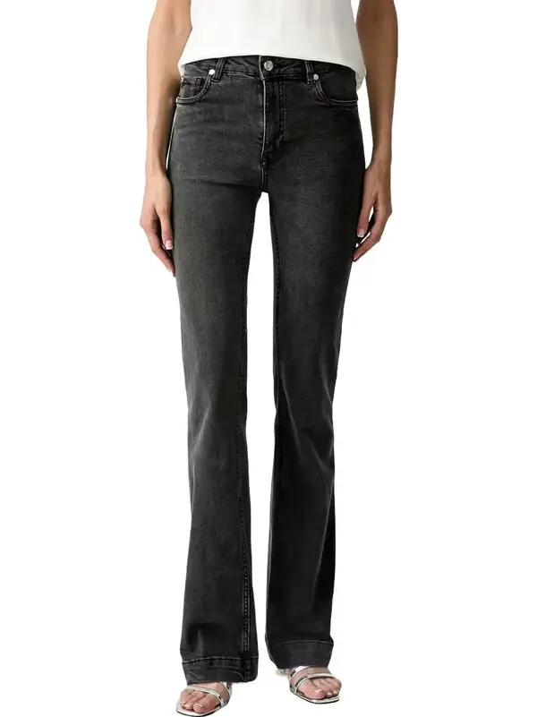 SILVIAN HEACH Faded-effect Flared Jeans - Black