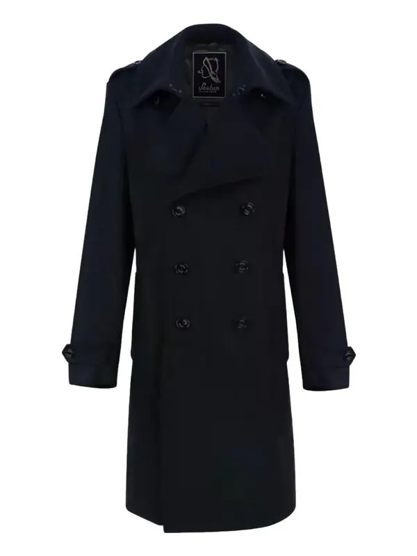 SEALUP Double-breasted Epaulette Coat - Blue