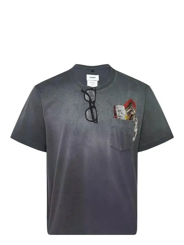 DOUBLET Trompe L'oeil Embroidery T-shirt - Grey