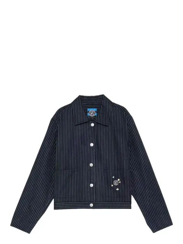 AGNES B. Logo-patch Jacket - Blue