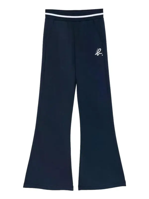 AGNES B. Logo-embroidered Trousers - Blue