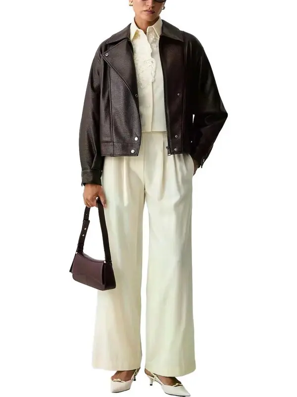 Ermanno Scervino Pleated Wide-leg Trousers - Neutrals