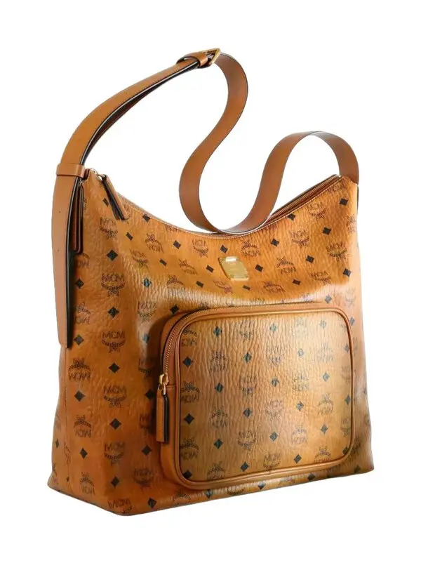 Mcm Aren Logo-print Tote Bag - Brown