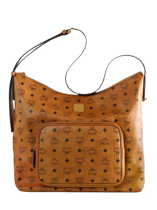 Mcm Aren Logo-print Tote Bag - Brown