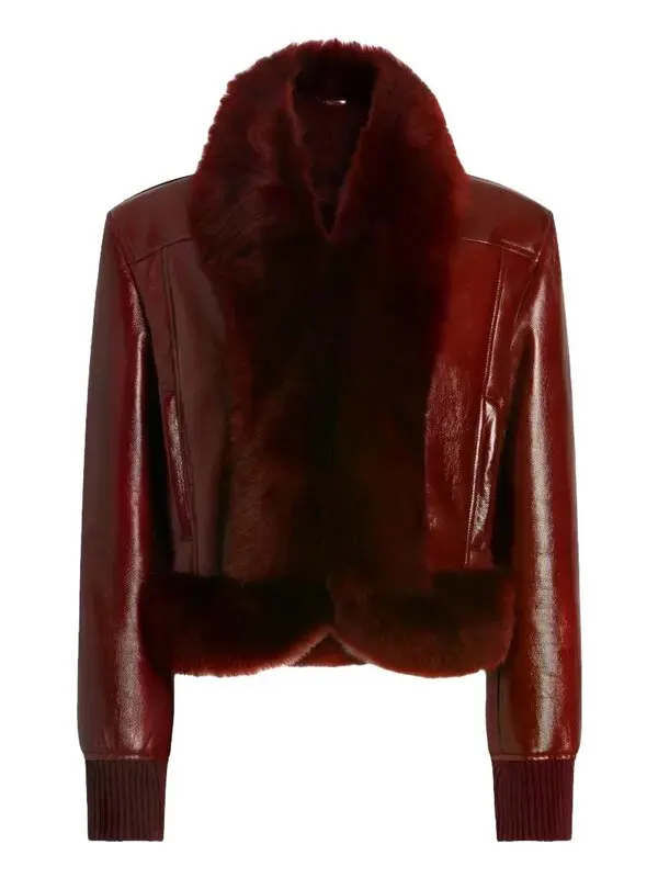Dolce & Gabbana Lambskin Jacket - Red