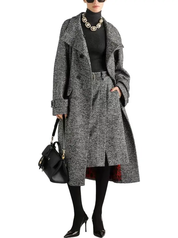 Dolce & Gabbana Wool-blend Skirt - Grey