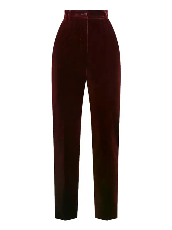 Dolce & Gabbana Velvet Trousers - Red