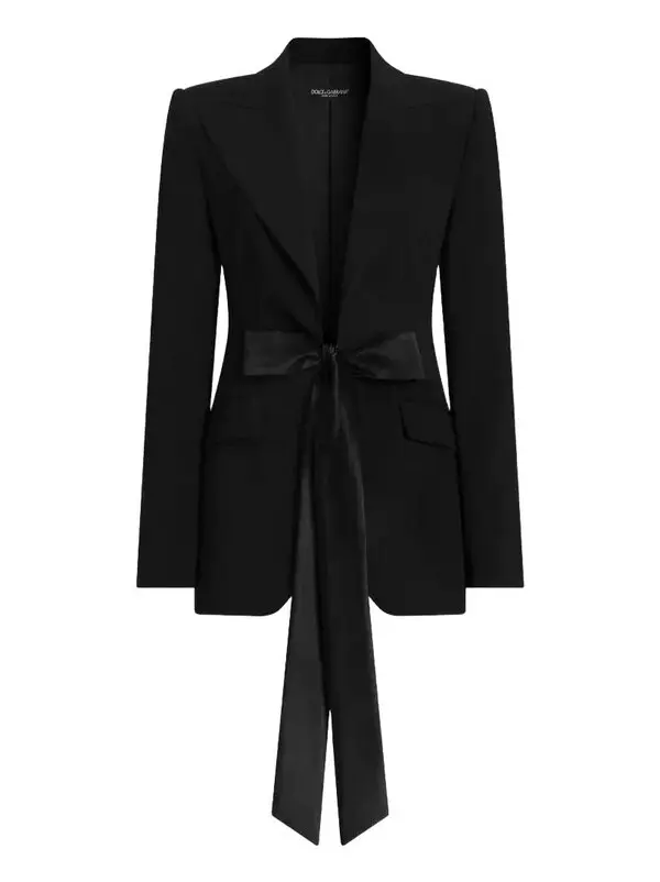 Dolce & Gabbana Turlington Single-breasted Micro-ribbed Jacket - Black