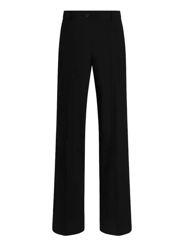 Dolce & Gabbana Flared Stretch-wool Twill Pants - Black