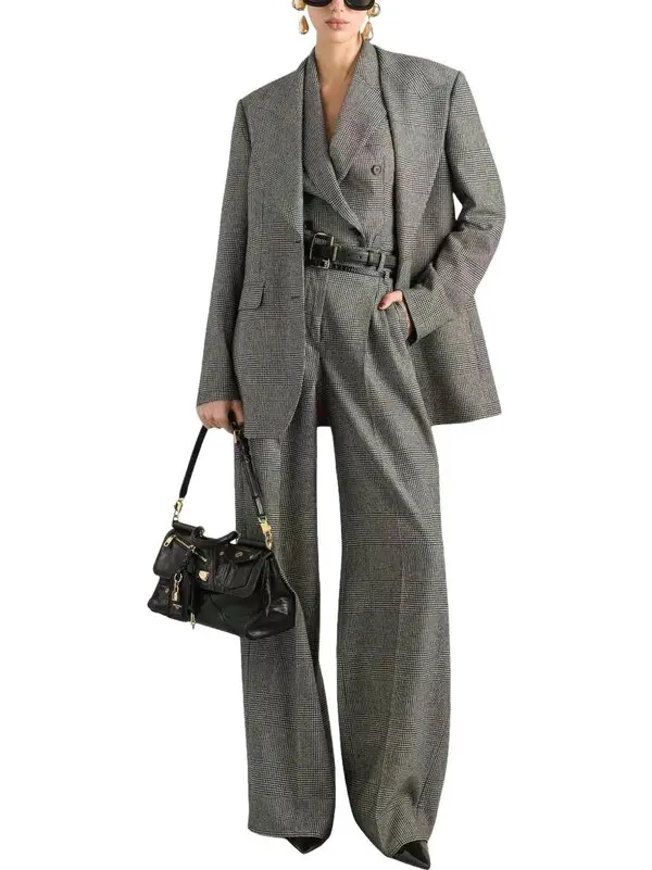 Dolce & Gabbana Glen Plaid Flannel Single-breasted Jacket - Grey