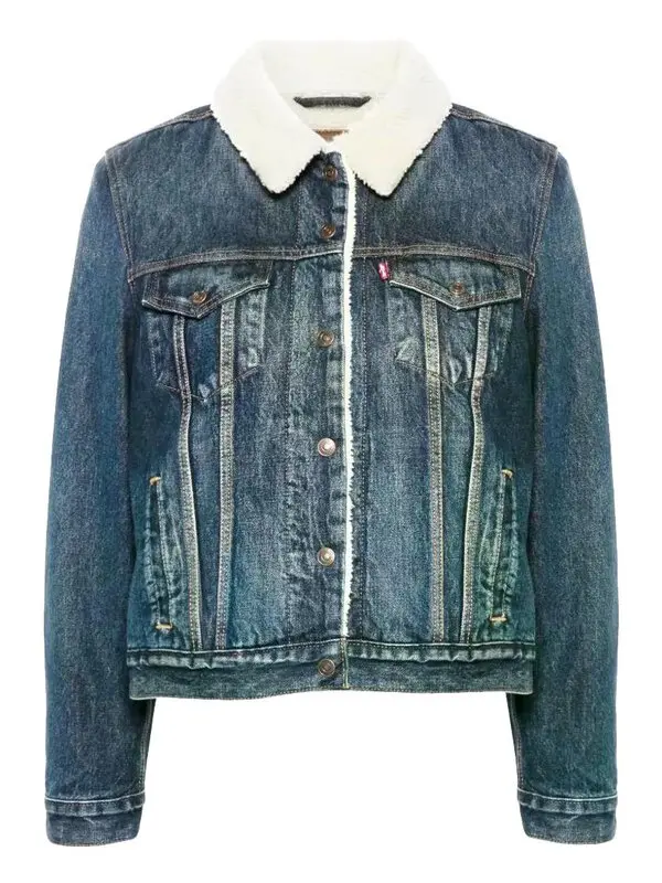 LEVI'S Sherpa Trucker Denim Jacket - Blue