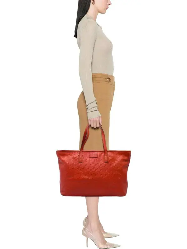 Gucci Large Guccissima Tote Bag - Orange