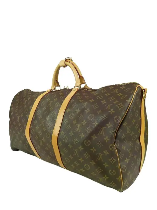 LOUIS VUITTON 1998 Monogram Keepall Bandouliere 60 Travel Bag - Brown