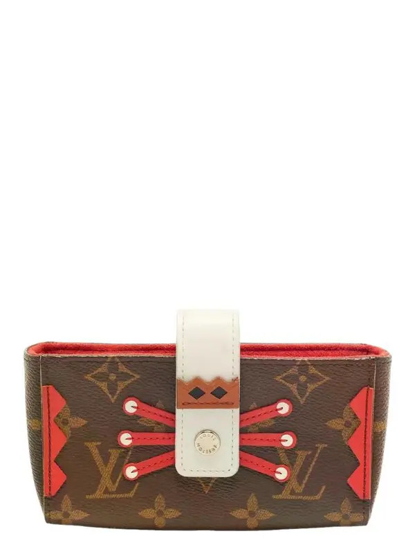 LOUIS VUITTON Monogram Canvas Tribal Mask Pouch - Brown