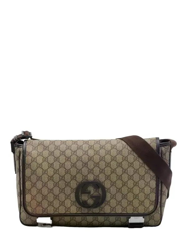 Gucci 2016-2026 Gg Supreme Interlocking G Crossbody Bag - Neutrals