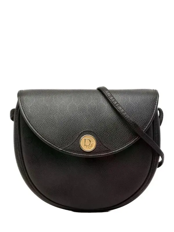 Dior Honeycomb Coated Canvas Cross Body Bag - Black