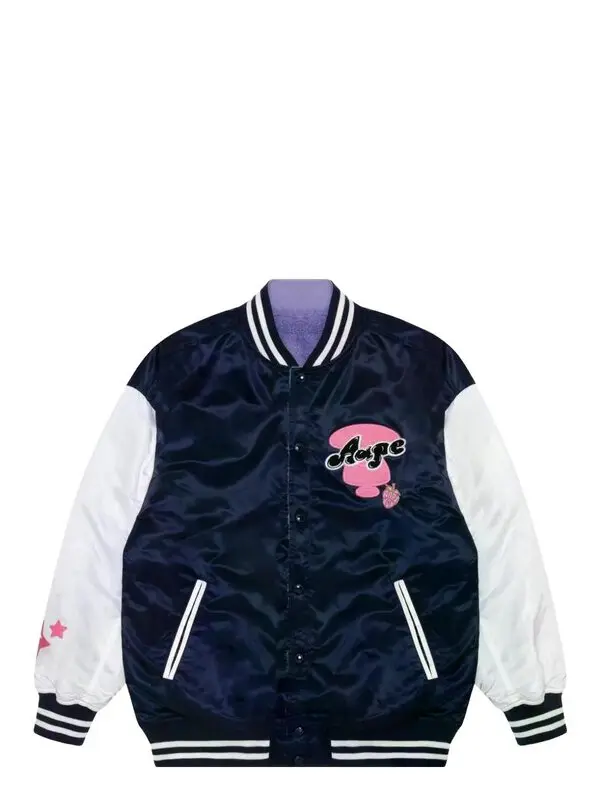 AAPE BY *A BATHING APE Moonface Reversible Fleece Jacket - Blue