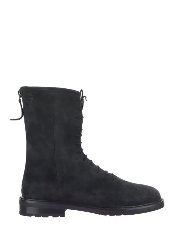 Legres Suede Lace-up Ankle Boots - Black