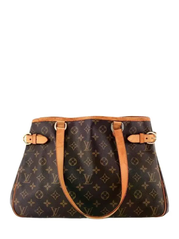 LOUIS VUITTON Batignolles Handbag Monogram Canvas Horizontal Tote Bag - Brown
