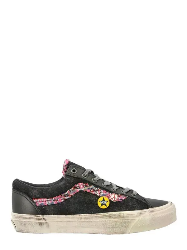 VANS Bouclé-trim Patch-detail Sneakers - Black