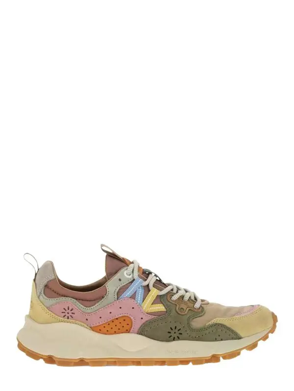 FLOWER MOUNTAIN Yamano 3 Suede-panelled Sneakers - Neutrals